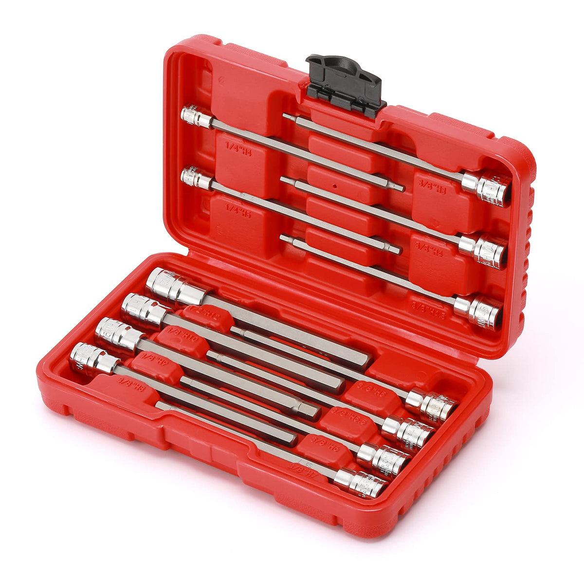 CASOMAN 13 Pieces Long Hex Bit Socket Set,1/4",3/8"&1/2"Dr, 3mm to 12m ...
