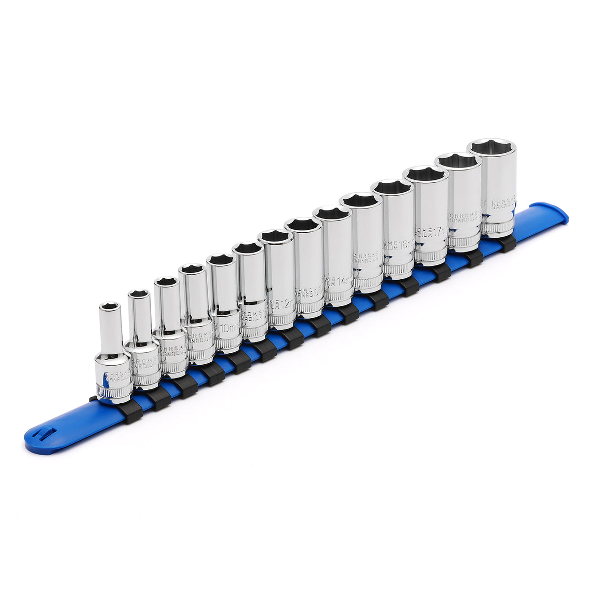 CASOMAN 14PCS 3/8" Drive 6 Pt. Mid-Length Socket Set, Metric, 6, 7, 8 ...