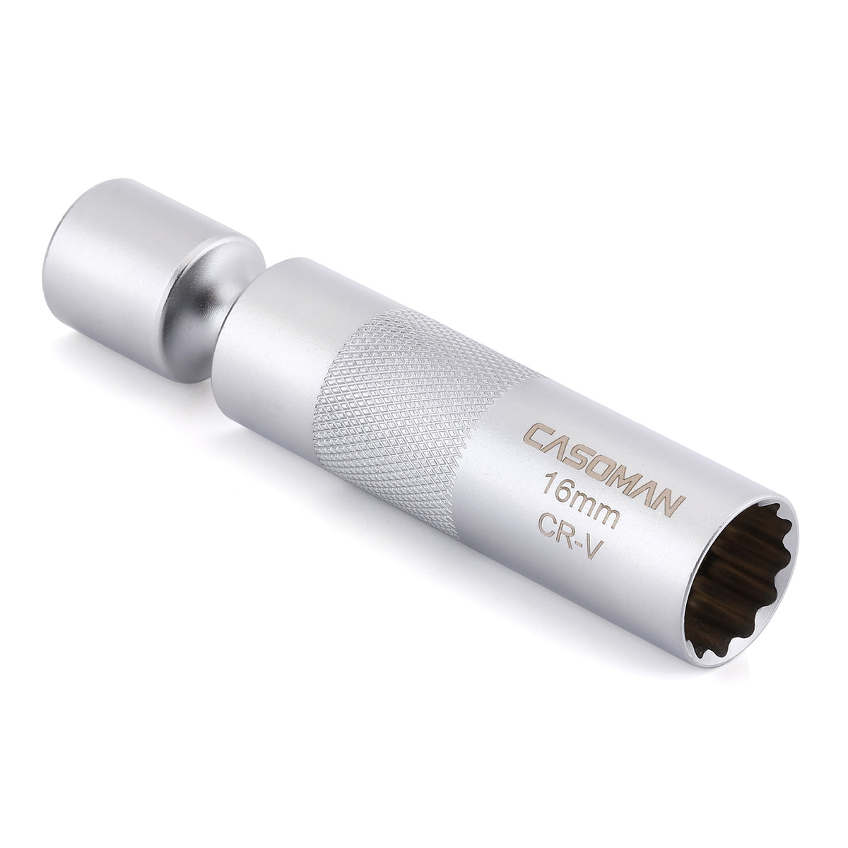 CASOMAN 3/8" Dr. Swivel Magnetic Spark Plug Socket-16mm, 360° Degree S ...
