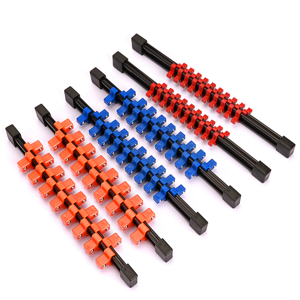 CASOMAN 6 Pieces Double Sided ABS Socket Organizer, 1/4" 3/8" 1/2", Mo ...