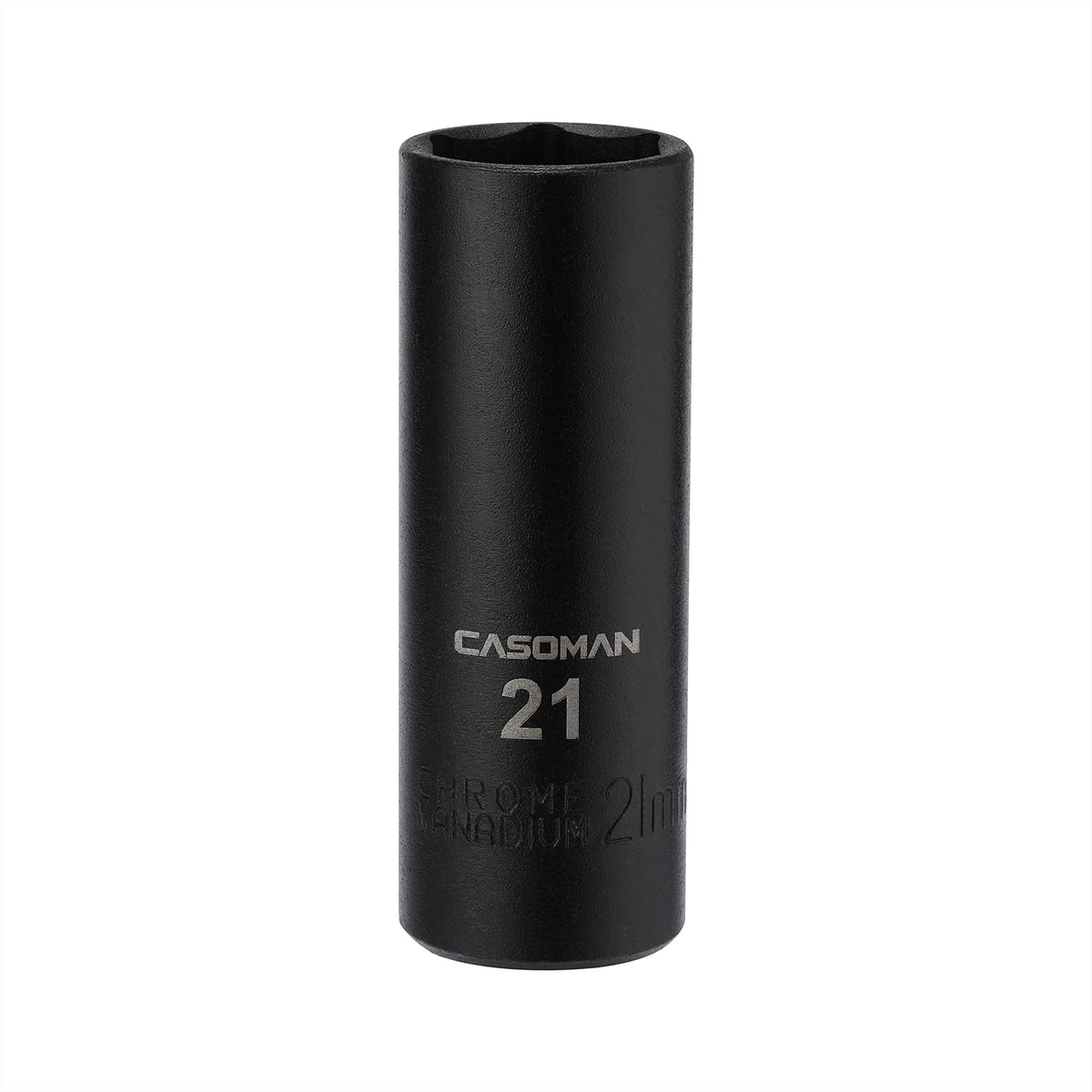 CASOMAN 1/2-Inch Drive Deep Impact Socket- 21mm，6-Point, Metric, CR-V ...
