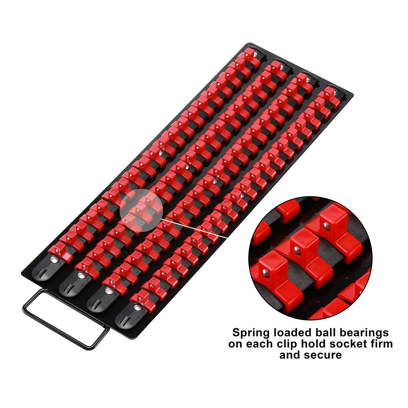 CASOMAN 80-Piece Portable Socket Organizer Tray, For 3/8-inch Socket O ...