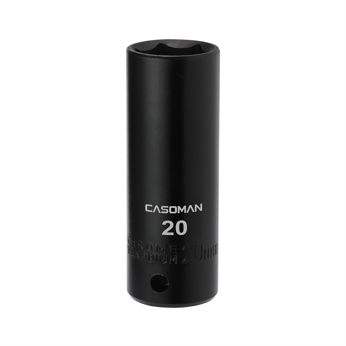 CASOMAN 1/2-Inch Drive Deep Impact Socket- 20mm, 6-Point, Metric, CR-V ...